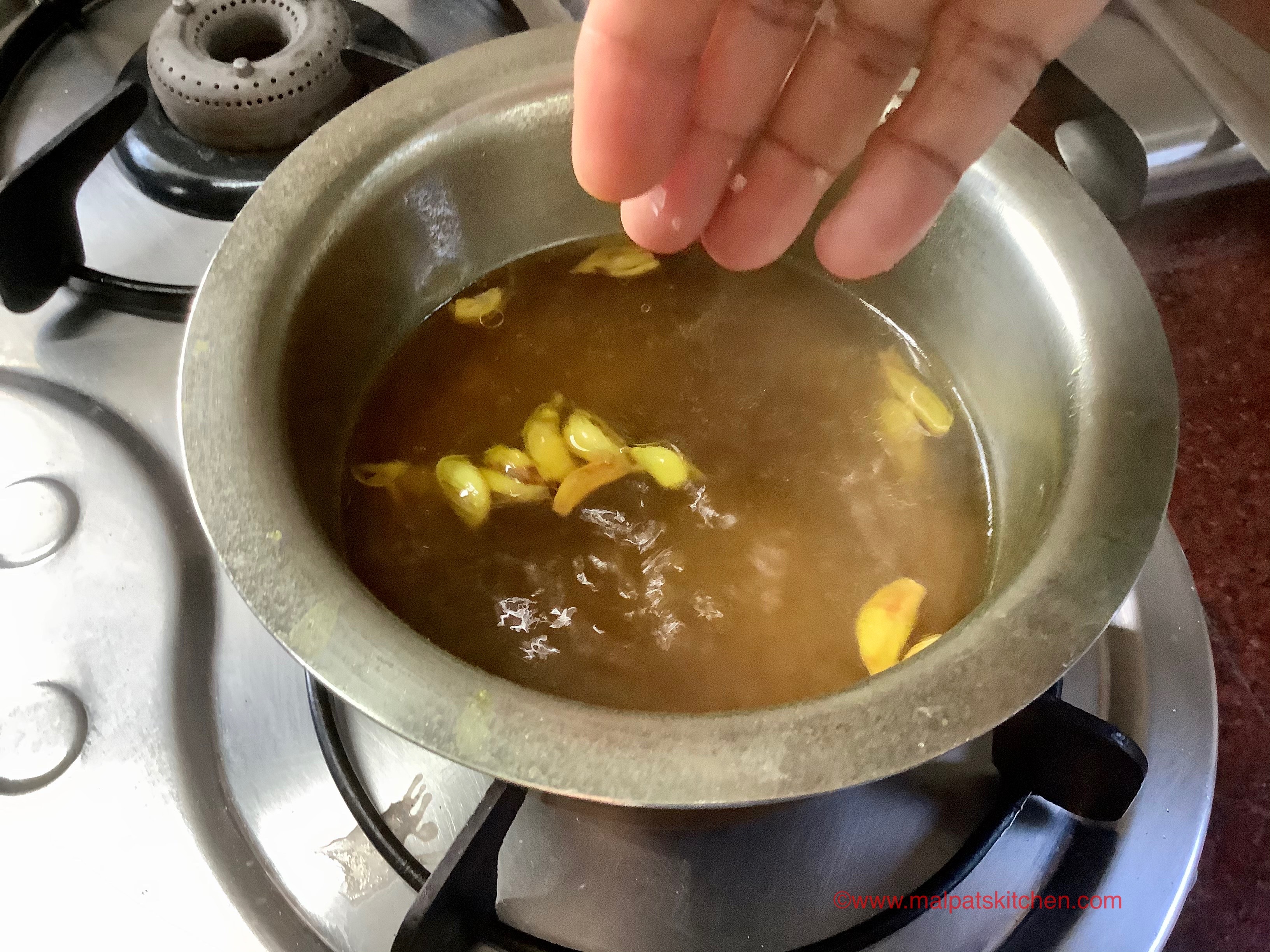 POONDU RASAM, how to make garlic rasam ~ Malpats Kitchen