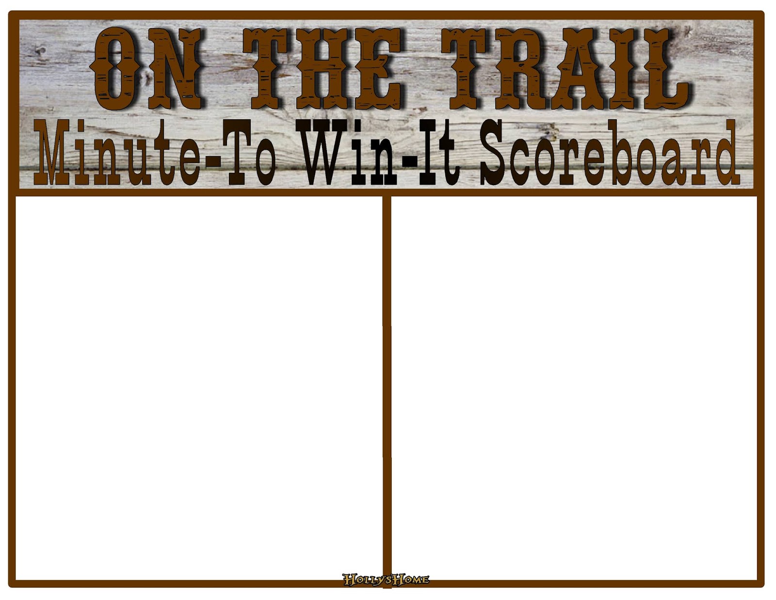 HollysHome Family Life: Cowboy Minute To Win It Games or Pioneer Minute ...