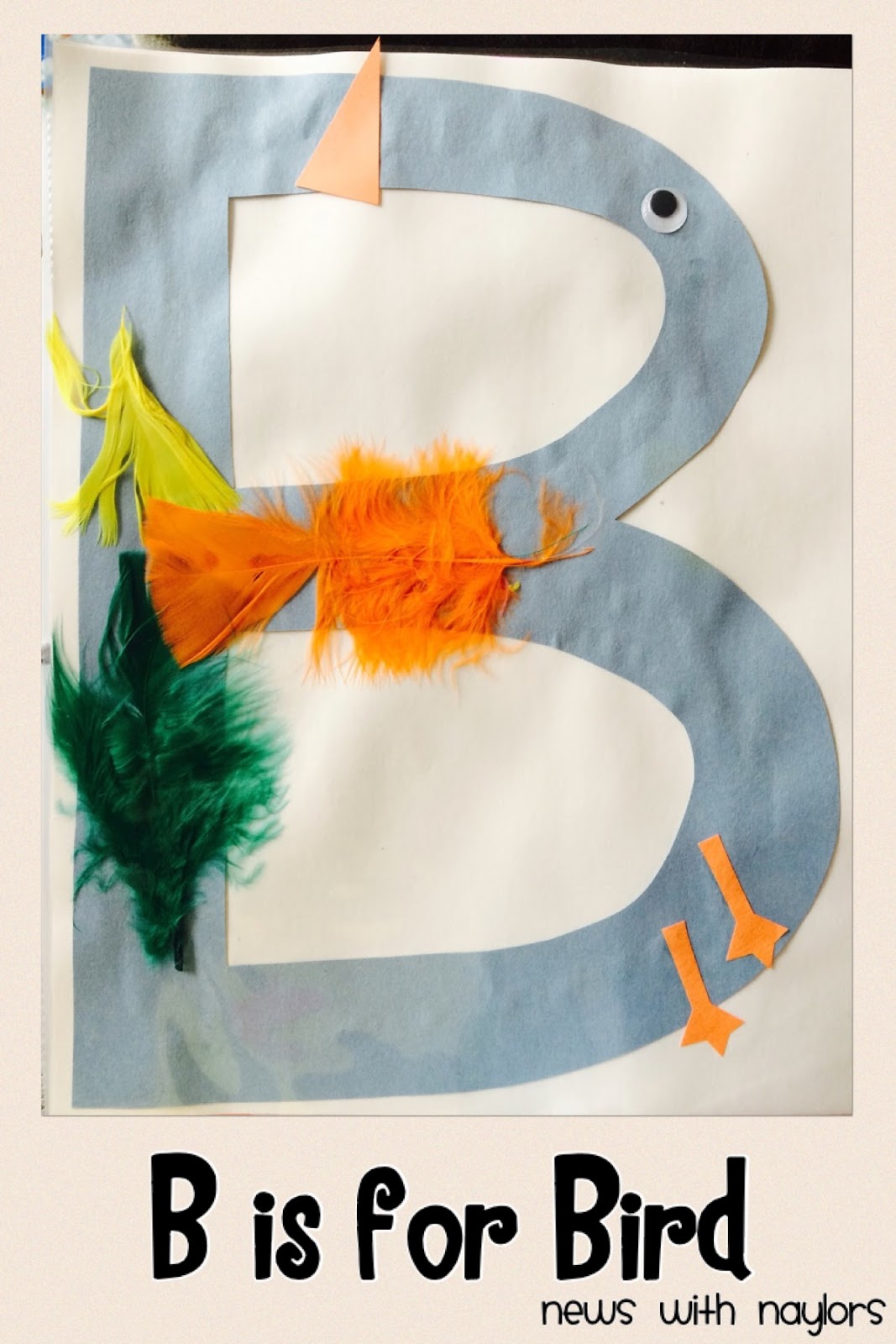 Letter B: Bird Craft, Bird Feathers Activity, Homemade Bird Feeder ...