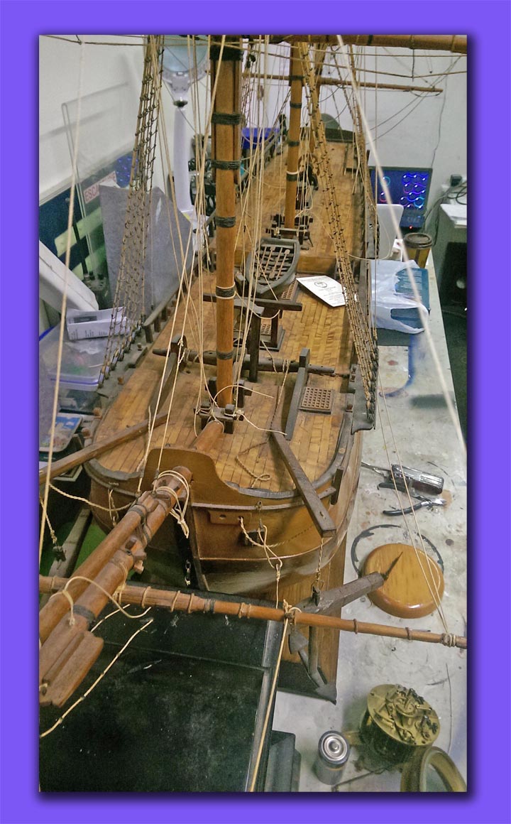 Maritime Model Museum: RESTORATION OF HMB ENDEAVOUR MODEL