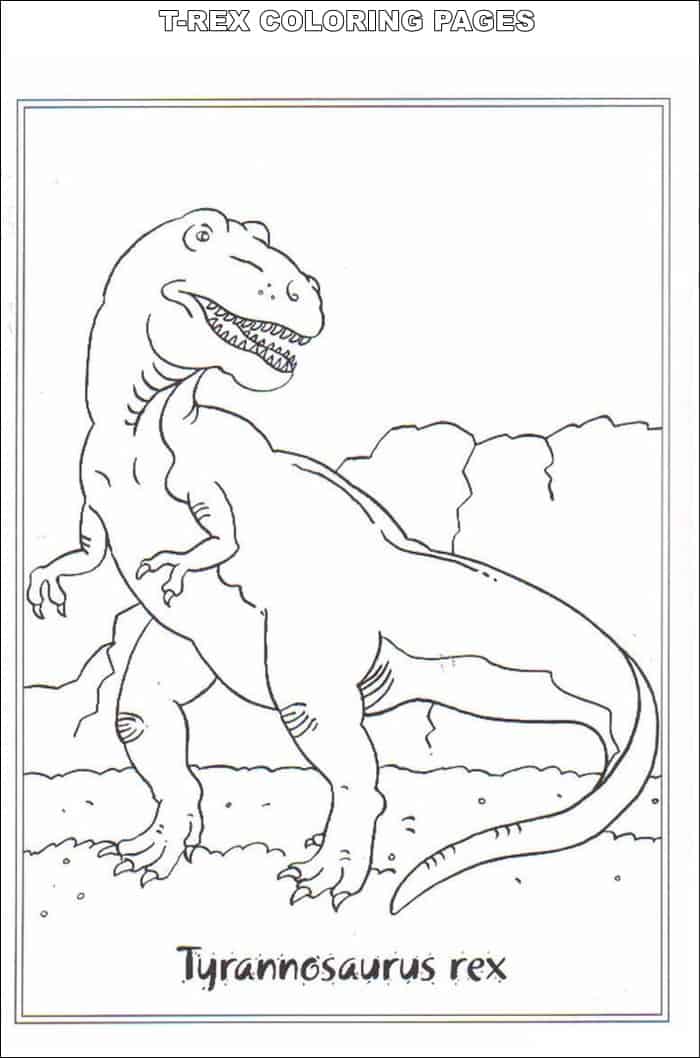 Collection of Printable T-Rex Coloring Pages - Yuk Sebar