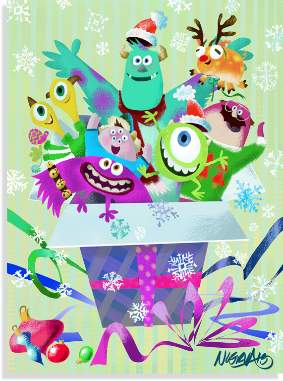 Ricky Nierva's Monsters University Artwork Part of Disney's 23 Days of ...