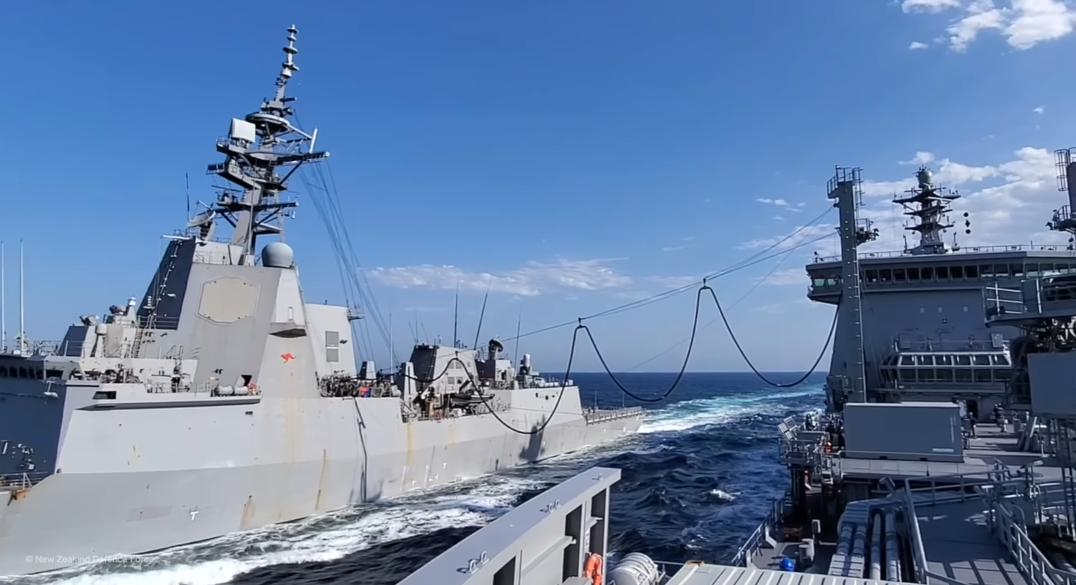 DEFENSE STUDIES: Replenishment-at-Sea Exercise between HMNZS Aotearoa ...