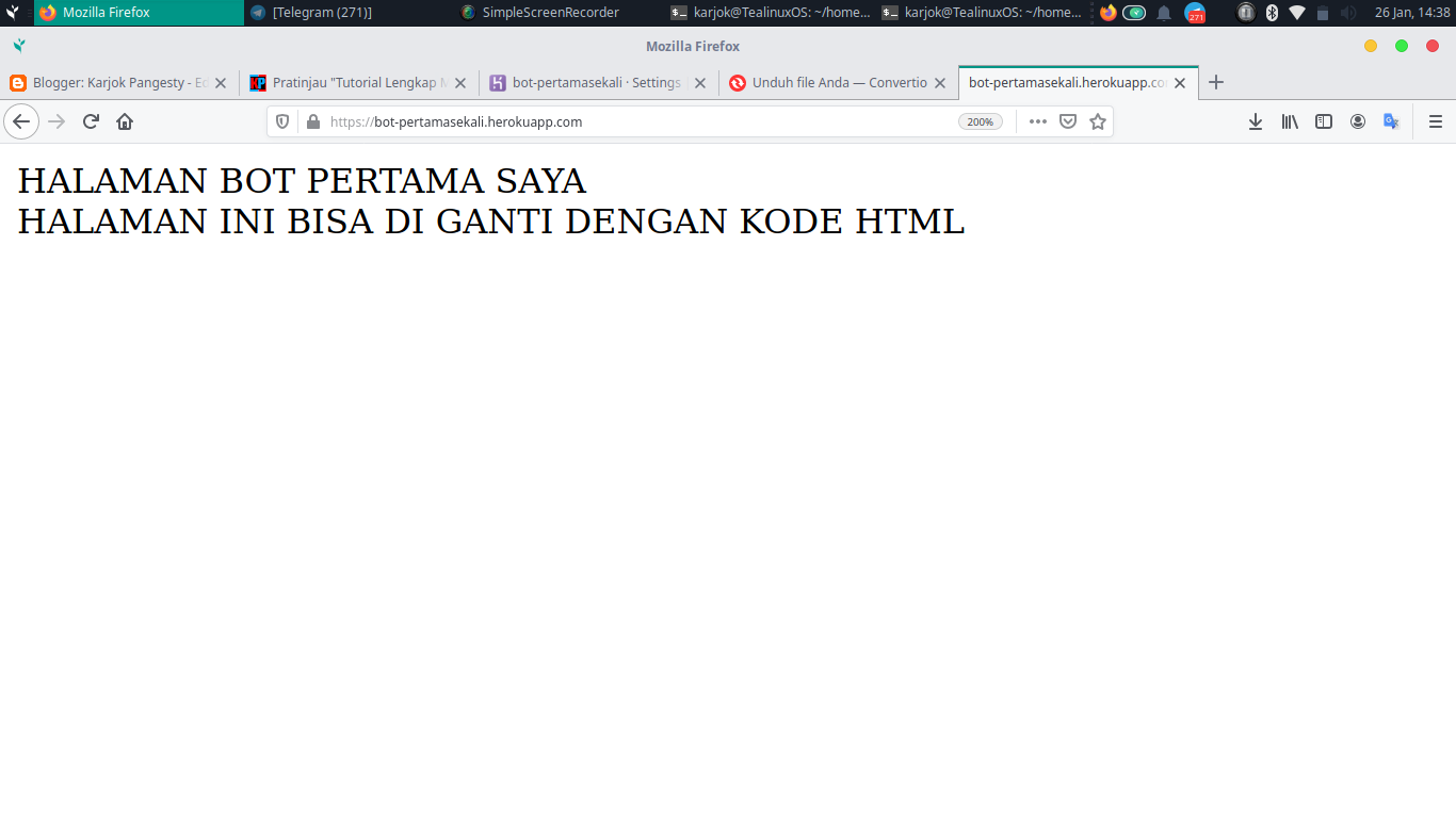 Tutorial Lengkap Membuat Bot Telegram Dengan Flask Python - Karjok Pangesty