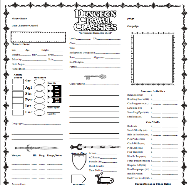 Form Fillable Dcc Character Sheet - Printable Forms Free Online