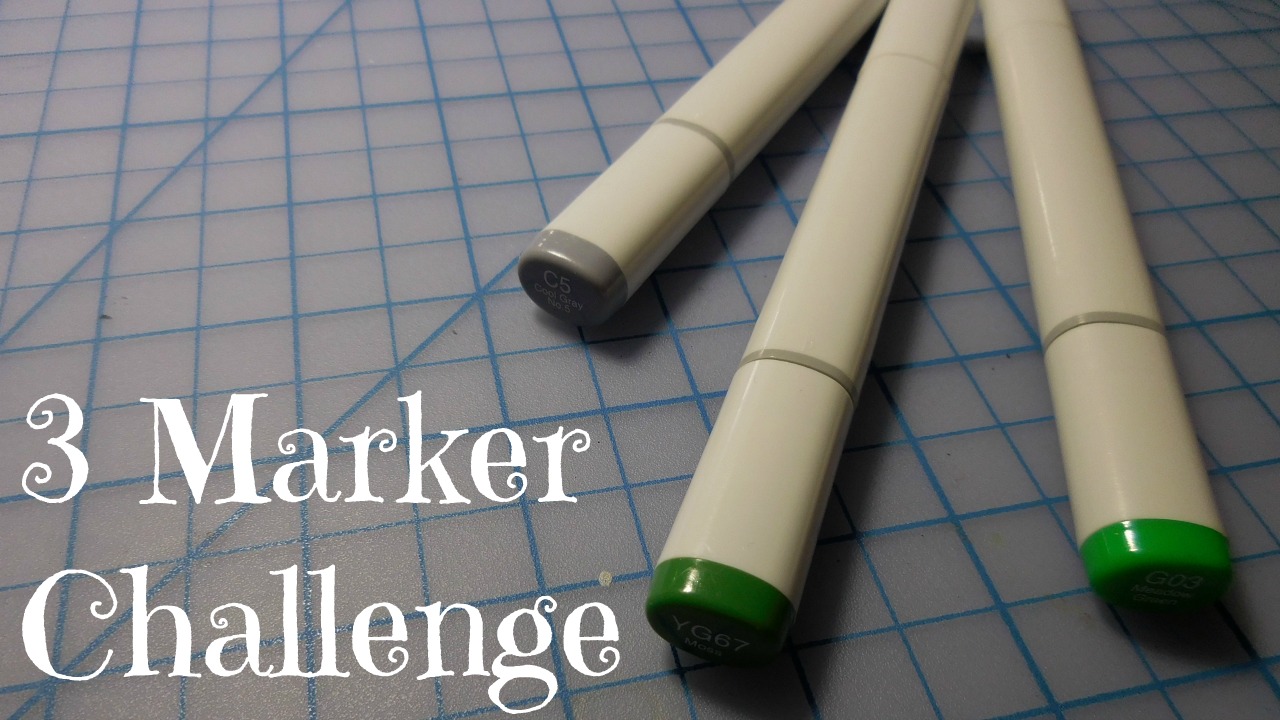 Painting My Blank Canvas: 3 Marker Challenge!