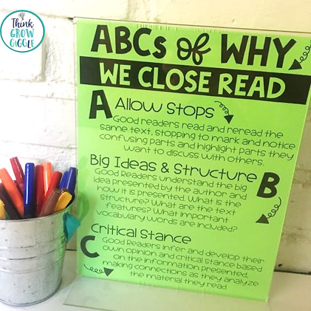 5 Tips for Content Area Close Reading Success - Think Grow Giggle