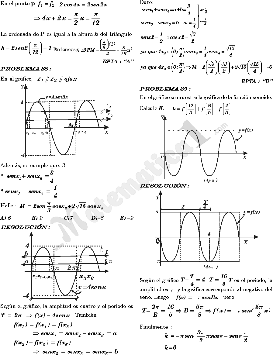 Graficas De Las Funciones Trigonometricas Amplitud Y Periodo