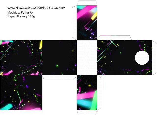 Neon Party: Free Printable Boxes. | Oh My Quinceaneras!