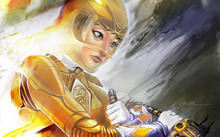 Book Girl: Art of the Day: Yellow Power Ranger (Trini Kwan)