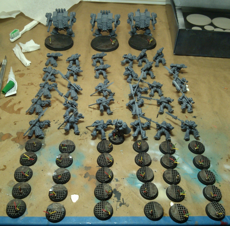 How to Lose at 40k: Grey Knight bases completed