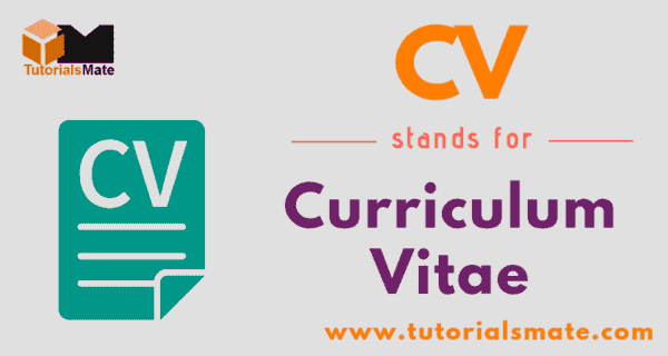 CV Full Form: What is the full form of CV? - TutorialsMate