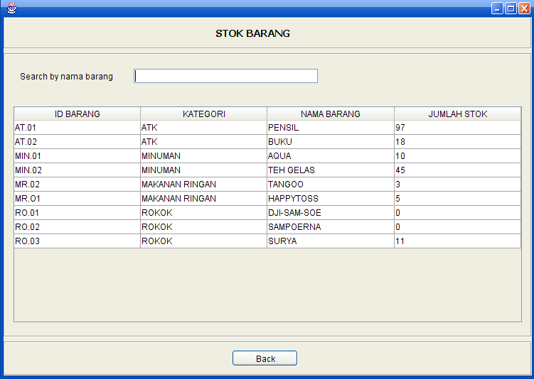 Blogku: Pembuatan Form Stok Barang pada Aplikasi Mini market