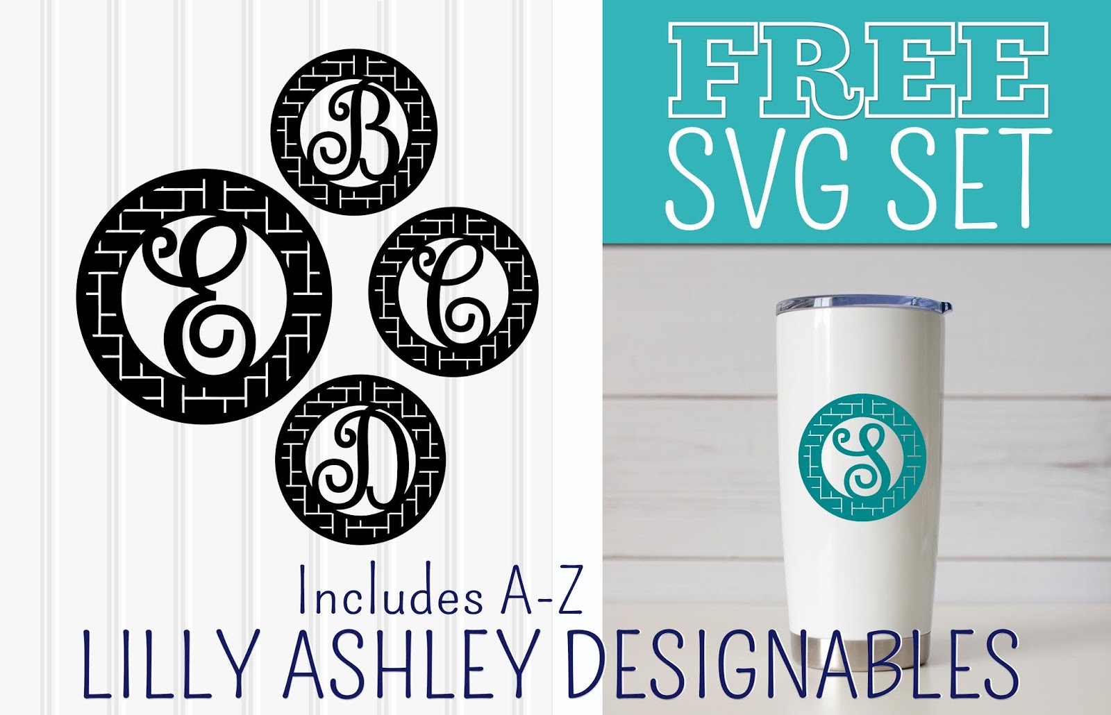 Lilly Ashley: Free Initial Circle SVG Letter Set