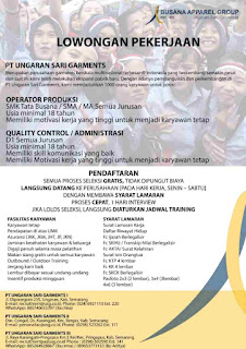 Lowongan Kerja PT Ungaran Sari Garments | Lowongankerjacareer.com