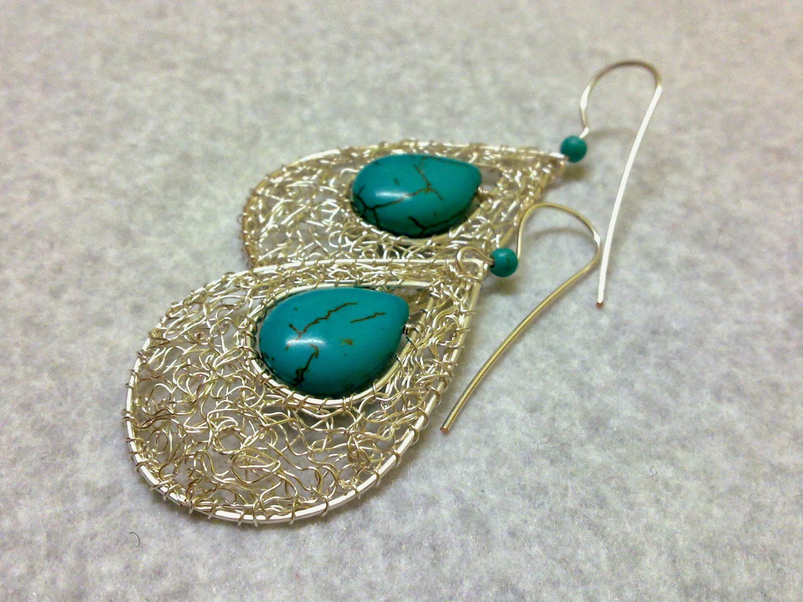 Emily Secret Passions: Handmade Jewelry ~ Turquoise Messy Earrings