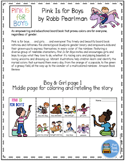 PINK IS FOR BOYS BOOK CRAFT ~ Book Units by Lynn
