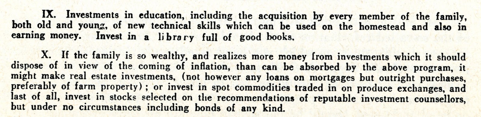 Upland: Ralph Borsodi's AdviceFor Surviving Economic Disaster(Part 10)
