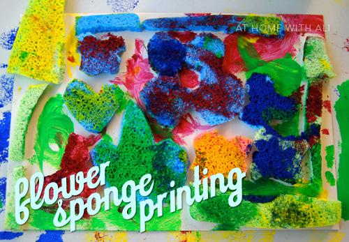 At home with Ali: Flower sponge printing