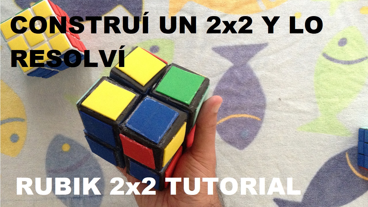 Resolución de un Cubo Rubik 2x2 (modelo hecho de cartón e imanes)