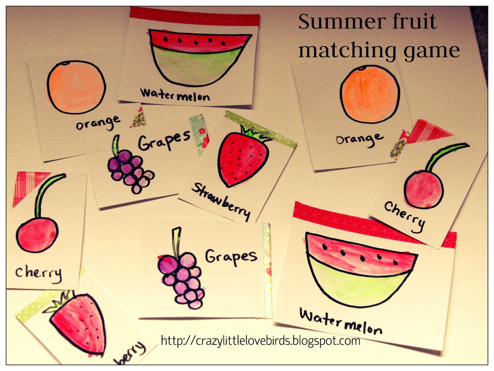 Crazylittlelovebirds: ~Summer fruit matching game~