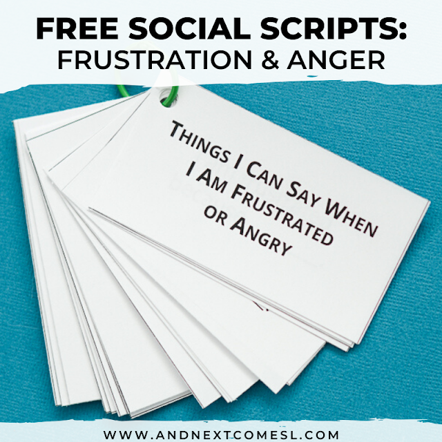 Free Printable When I Am Frustrated Social Scripts for Kids | And Next ...
