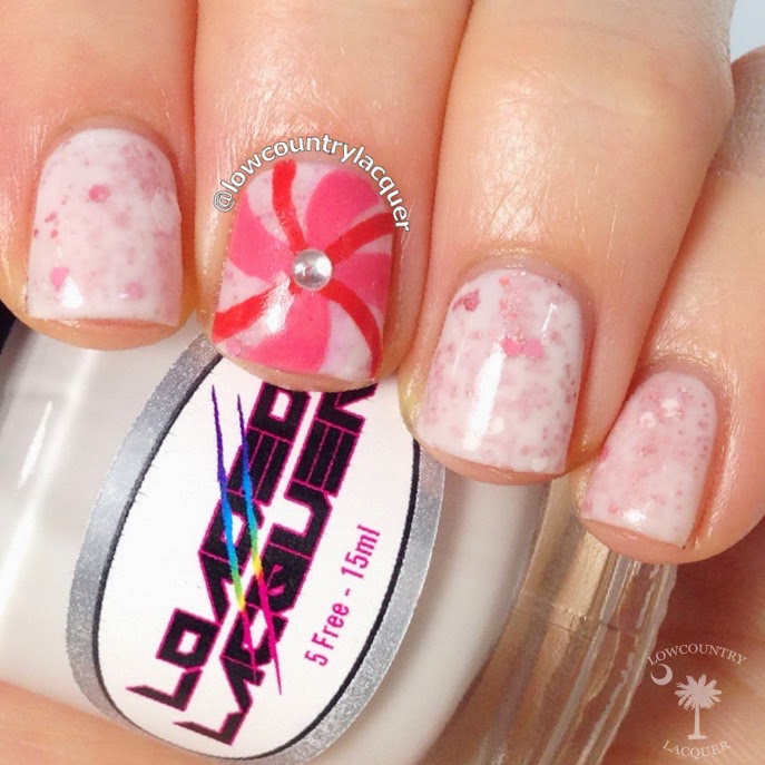 Peppermint Swirl Nail Art | Lowcountry Lacquer