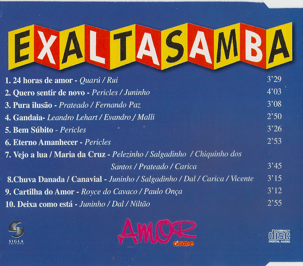 Samba & Pagode Flac: Exaltasamba - Amor Cidade (Flac)