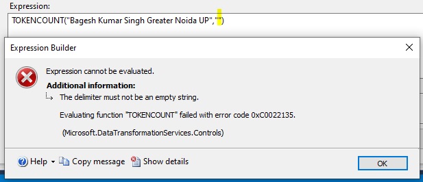 Microsoft Business Intelligence: Token Count Function in SSIS expression