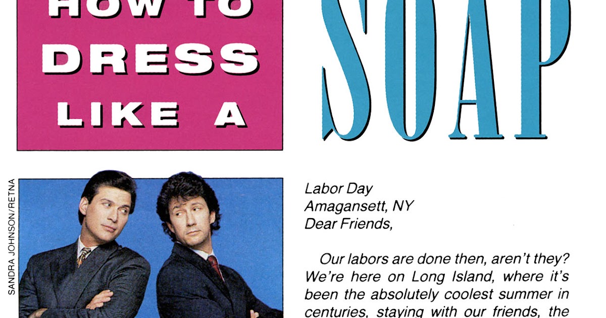 Soap Fashion: How To Dress Like A Soap Character