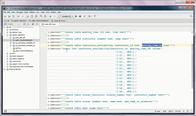Prototype Project: Class Scheduling Application (03) + Genetic ...