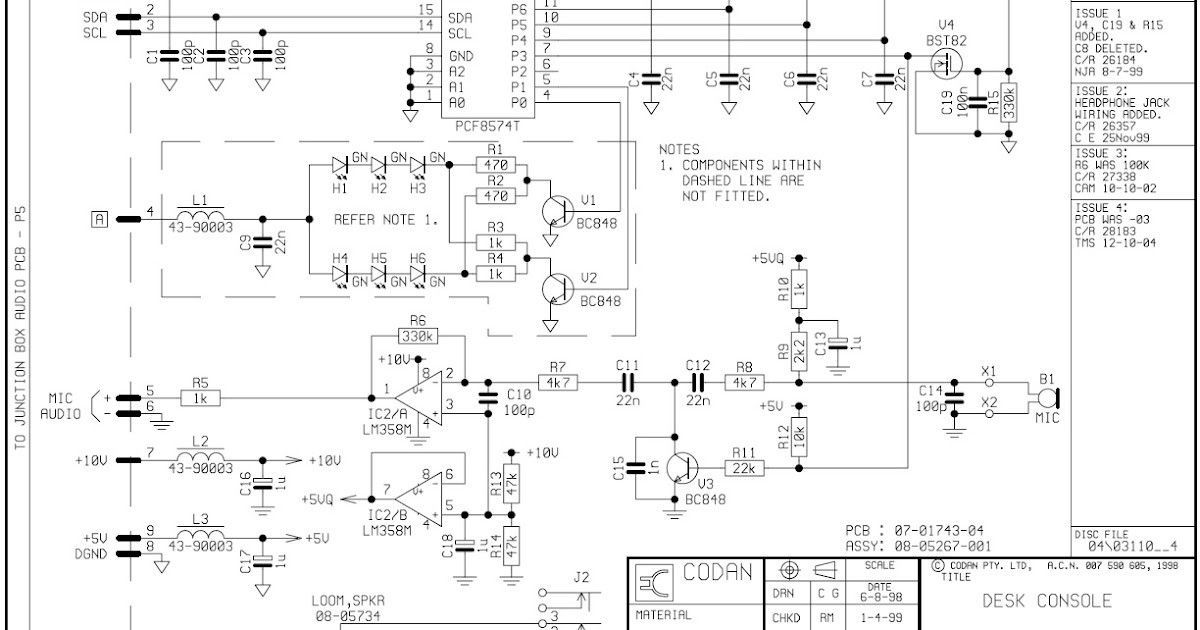 Everything about CODAN: CODAN NGT DESK CONSOLE SCHEMATIC