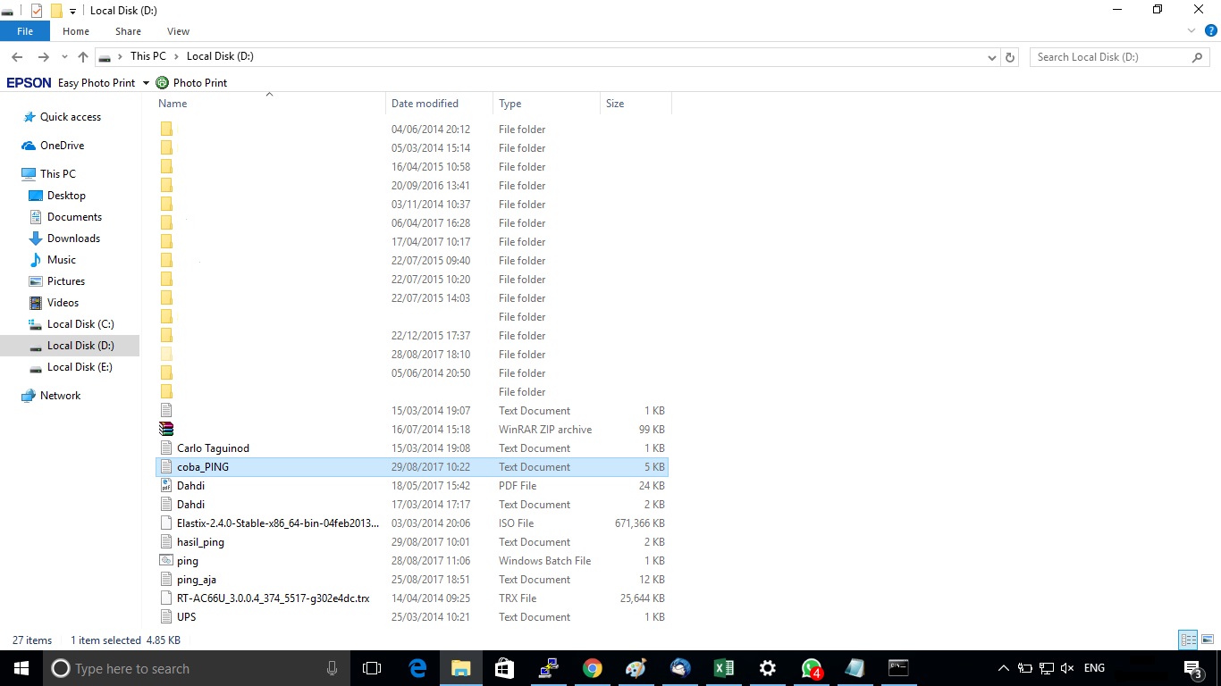 Saving Test Results Command Prompt PING to Notepad
