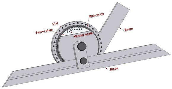 Protractor, Vernier bevel protractor & Optical bevel protractor ...