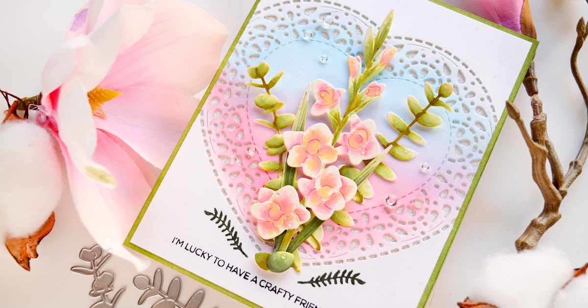 Floral Heart Cards with Claina Palmer dies ~ Favorite things by Galachko