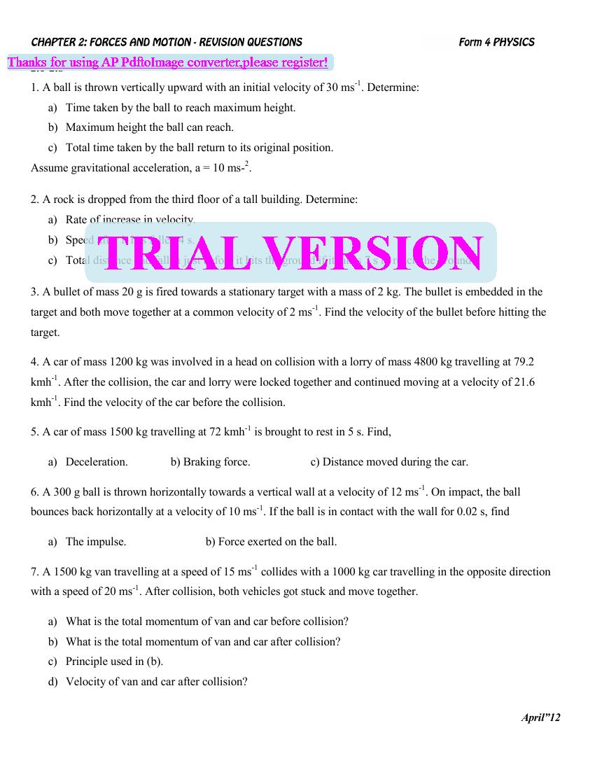 Learning Is FUN !!: Revision Questions