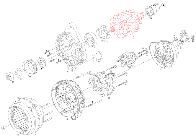 ALTERNATORS-STARTERS: 1120150008 BOSCH-WASHER
