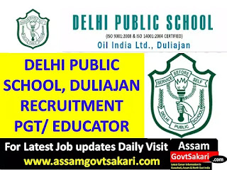 Delhi Public School Duliajan Recruitment 2019-PRT / Special Educator ...