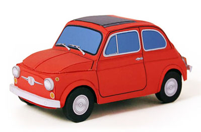 Fiat 500 F Papercraft | Paperized Crafts