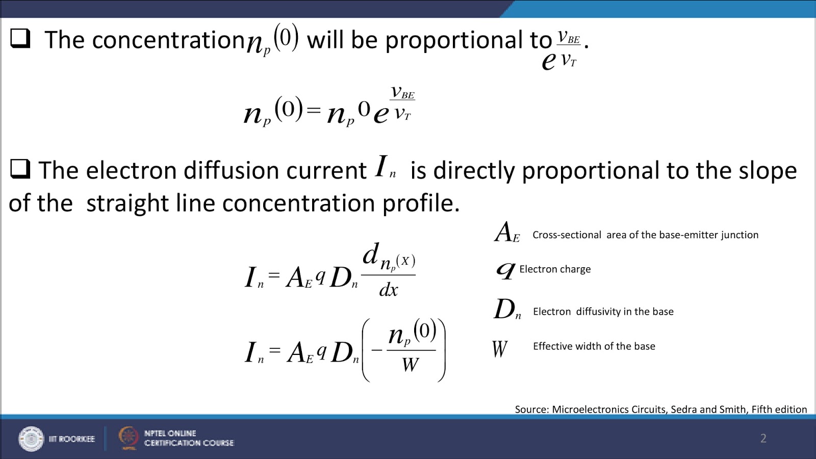 Lecture 3: Bipolar Junction Transistor : Modes of operation - II ...