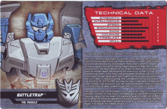 Transformers Bio Card Database: 2015