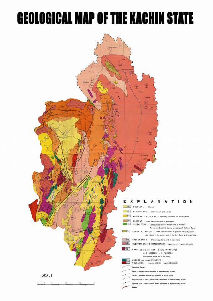 MOE KYAW.ENGINEER: GEOLOGICAL MAP OF THE MYANMAR