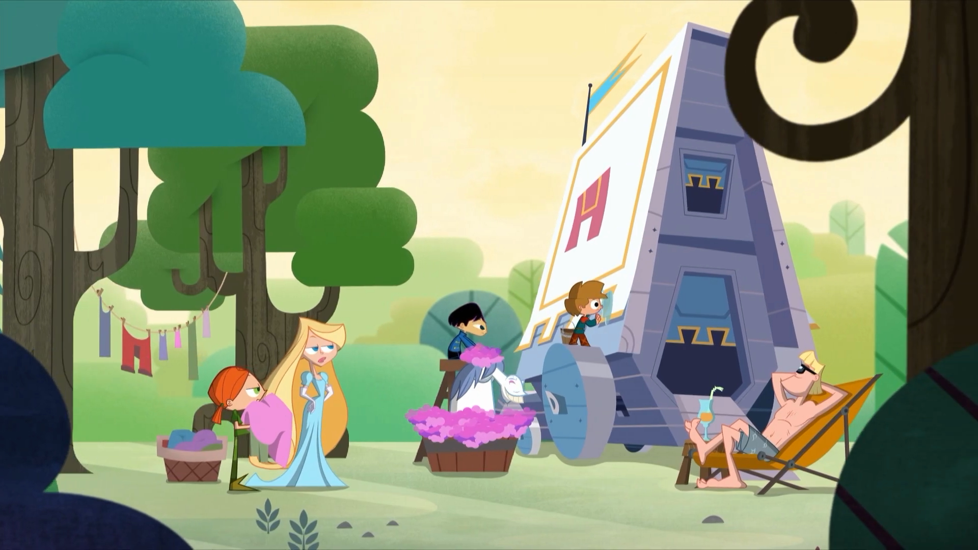 Shirtless Drawn Cartoon Boys: Sir Roderick in Undies #4