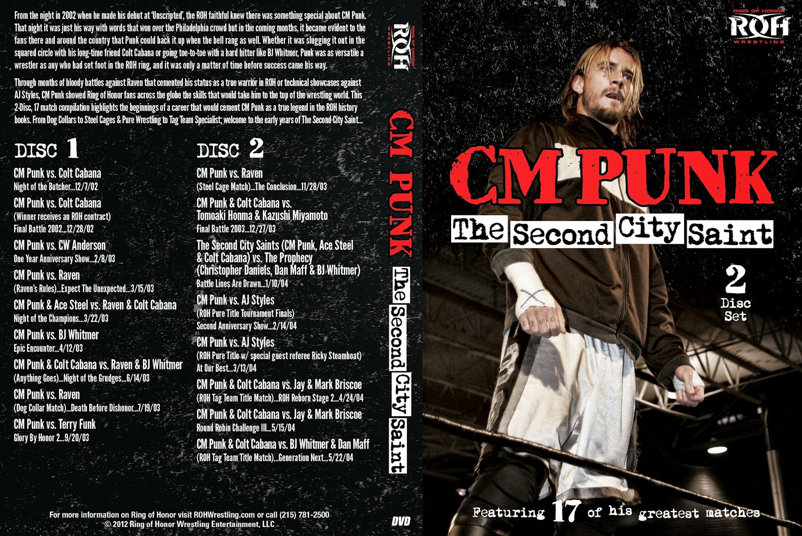 Pro Wrestling Truth DVD Reviews: ROH: CM Punk - Second City Saint DVD ...