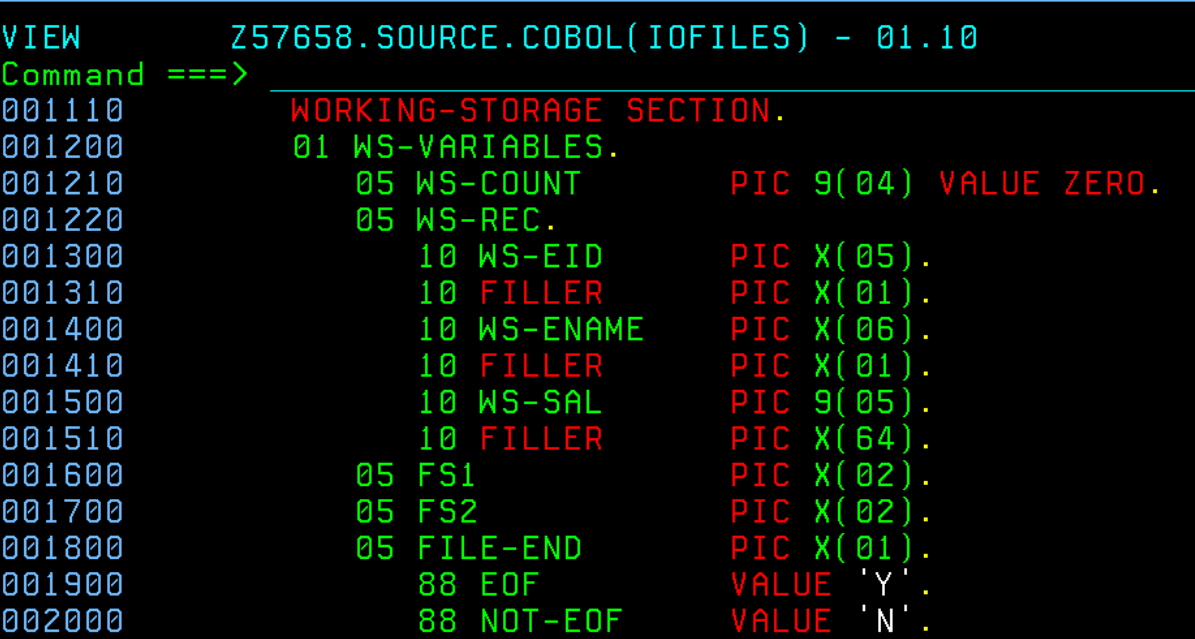 Z/Os Mainframe: COBOL PROGRAMMING