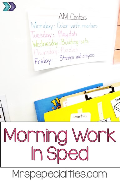 Morning Work Activities For Special Education Classrooms · Mrs. P's ...