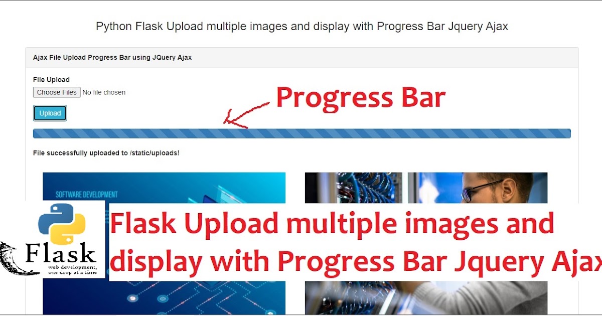 Python Flask Upload Multiple Images And Display With Progress Bar Jquery Ajax Tutorial101