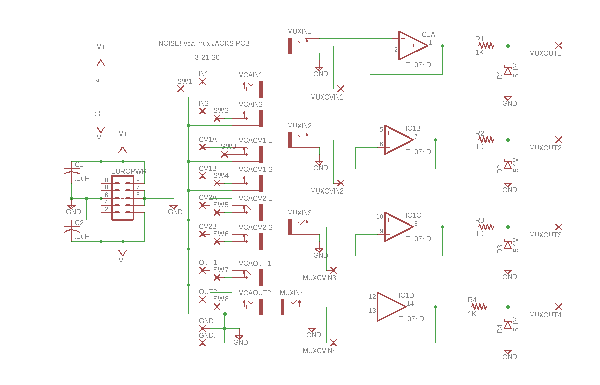 AUDIODiWHY : Noise! Lunetta Circuit Part IV: adding dual VCAs for Audio ...