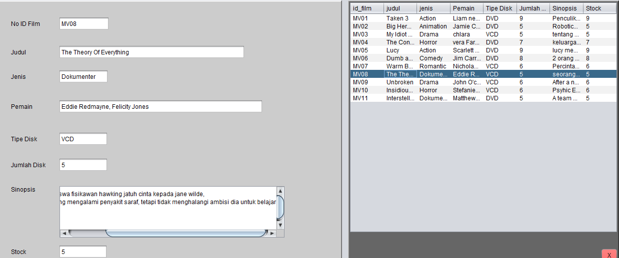 Membuat Aplikasi Rental VCD sederhana dengan JAVA(NETBEANS) | Ben B B ...