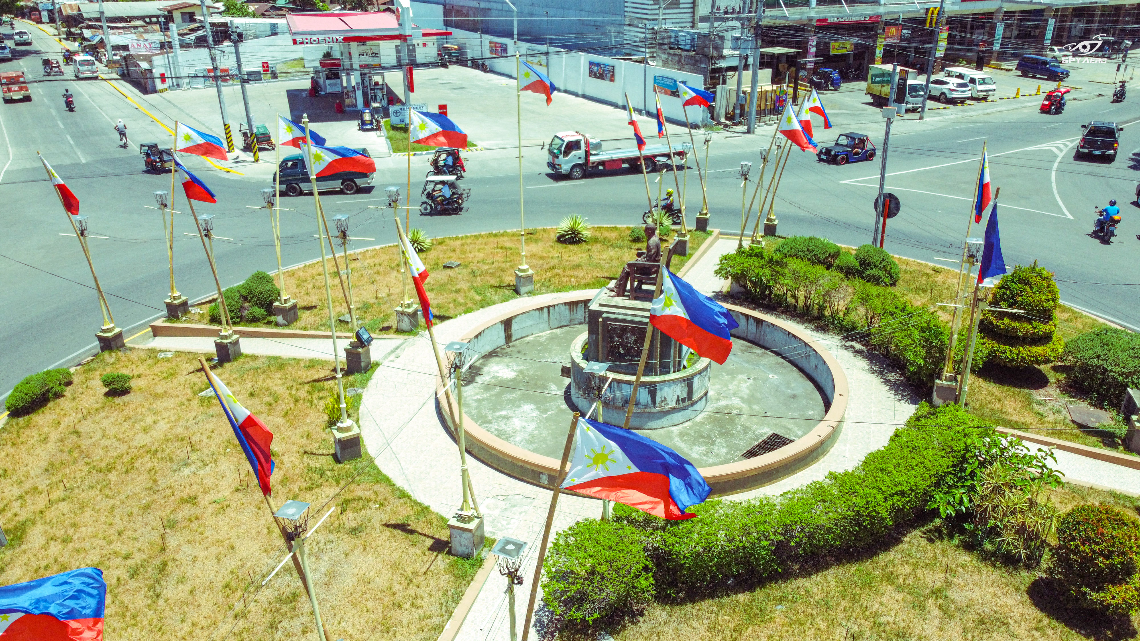 SPY Aero: Santiago City Rotonda Park Flag Independence day 2020